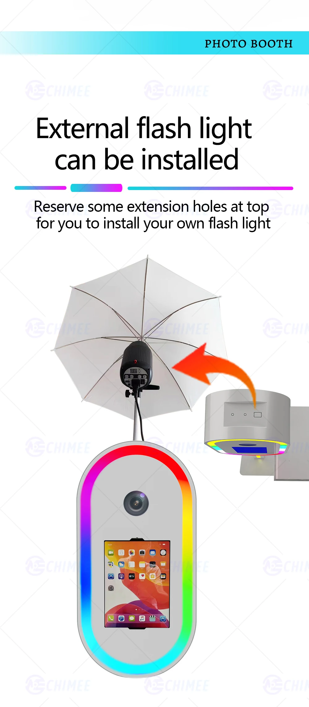 Photo Booth Shell Dslr Camera Printer Ipad Pro Surface Pro Oval Photo ...