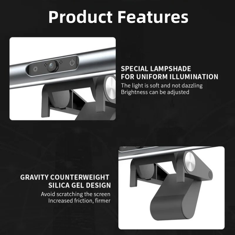 Computer Desktop Camera Microphone Webcam Screenbar halo Led Curved ...