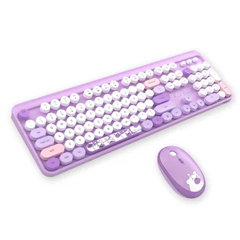 Geezer Wireless Keyboard And Mouse Set Mute Girls Cute Cartoon Office ...