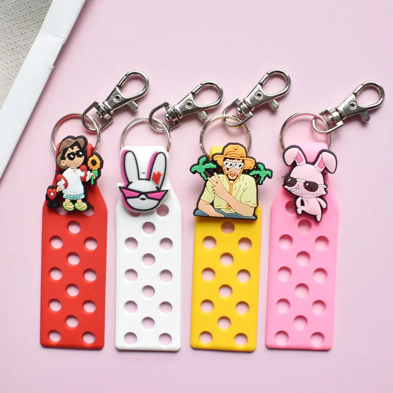 Rubber Pvc 3d Cute Acrylic Keychains Kawaii Anime Silicone Heart ...
