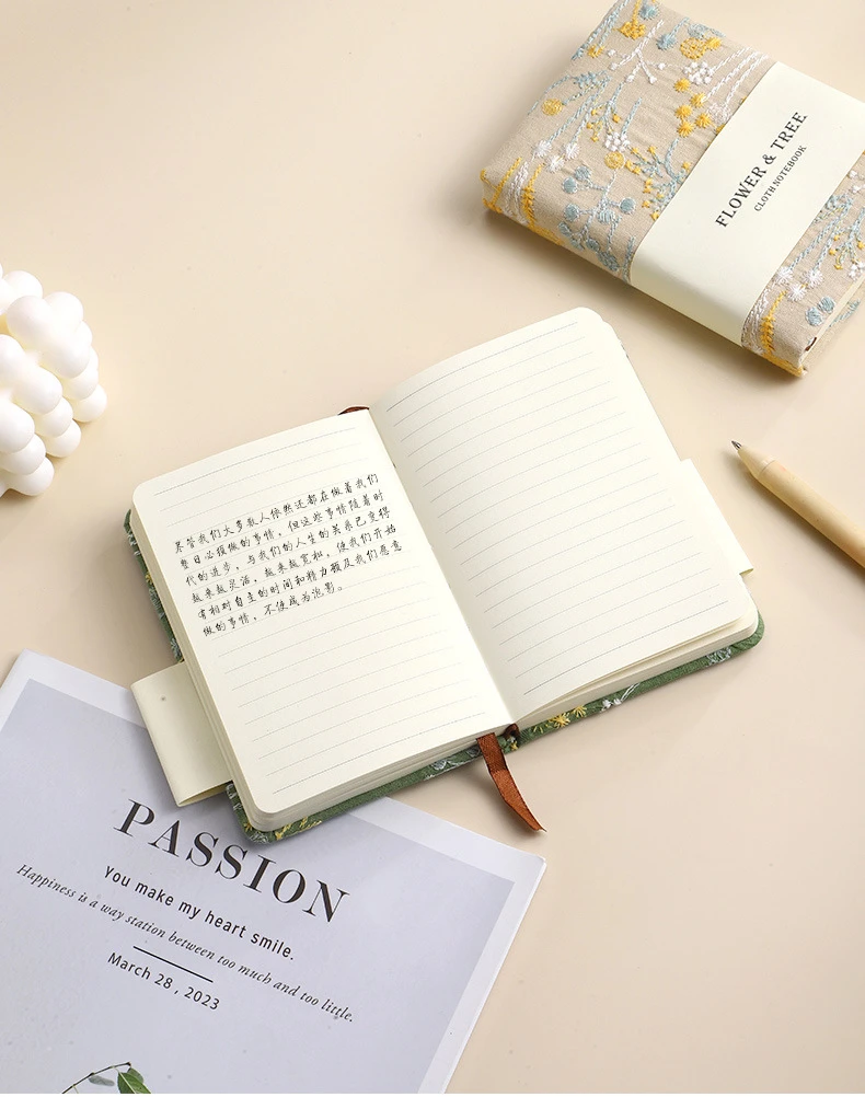 Vintage Retro Linen Notebook - Customize Your Stationery
