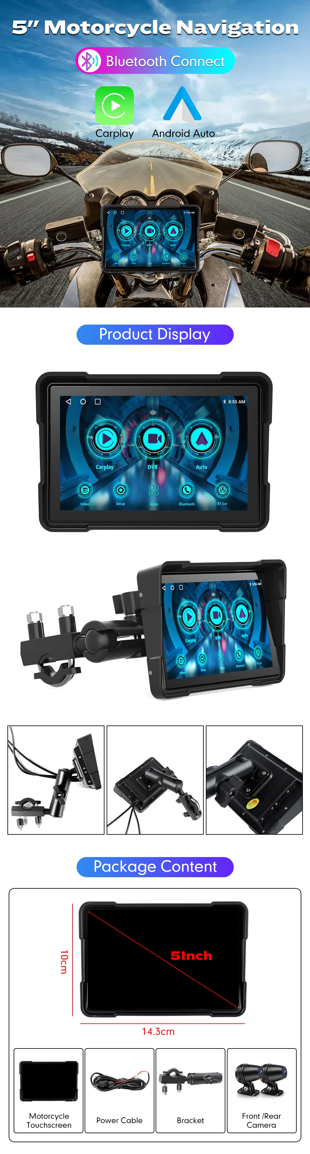 Universal Wireless Carplay Android Auto Car Radio Player