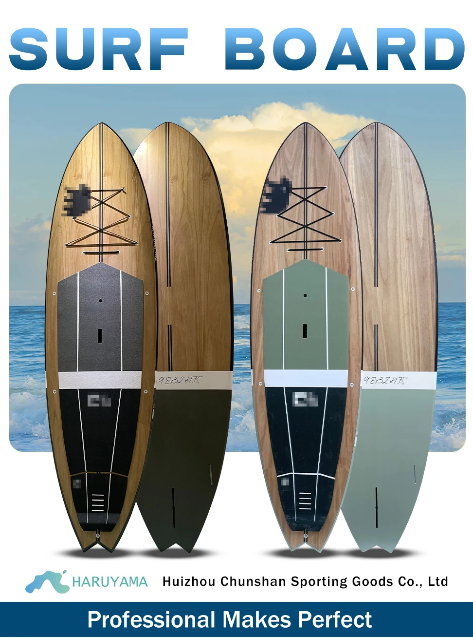 WoodSUP Stand-Up Paddle Board Bamboo Surfboard for Offshore Waters for ...