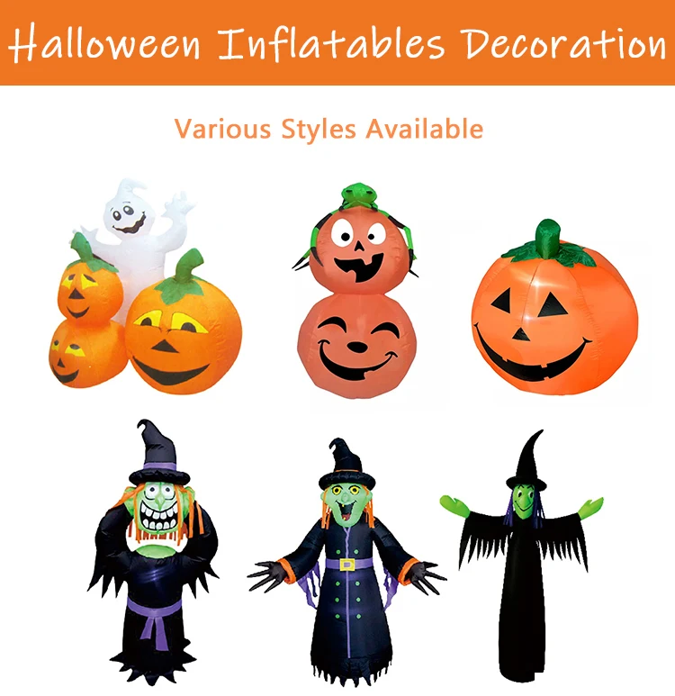 5 Ft Tall Halloween Inflatable Scary Tree With Ghosts Black Inflatables ...