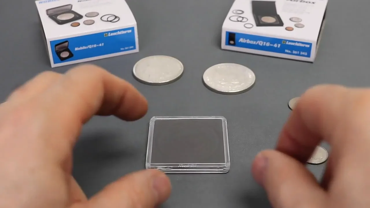 Black Foam Square Coins Container Displaying Box Coin Capsules 2x2 Coin ...