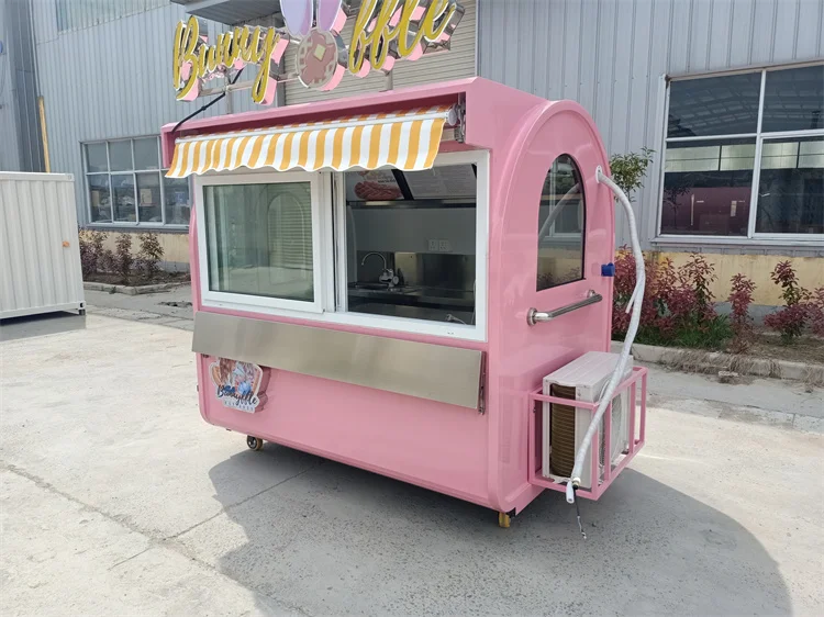 2024 Street Easily Moving Fast Food Carts Kiosk for Sale