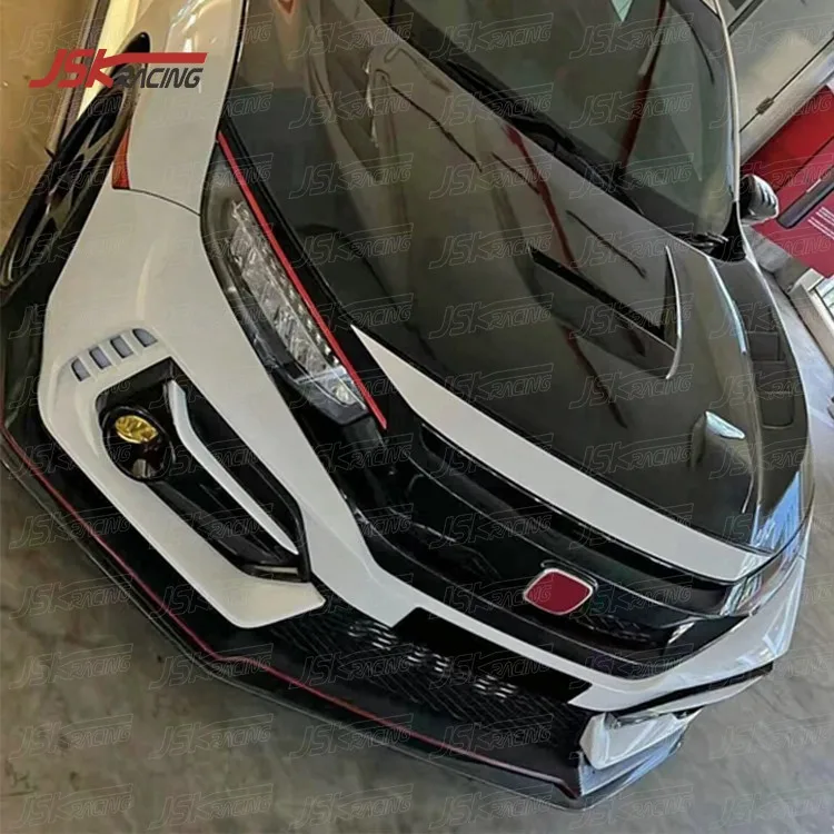 JS STYLE CARBON FIBER HOOD for 2017-2021 HONDA CIVIC TYPE-R FK8 ...