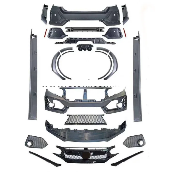 Auto Parts Front Bumper Body Kit for Honda Civic 2016 FC Type R Bodykit ...