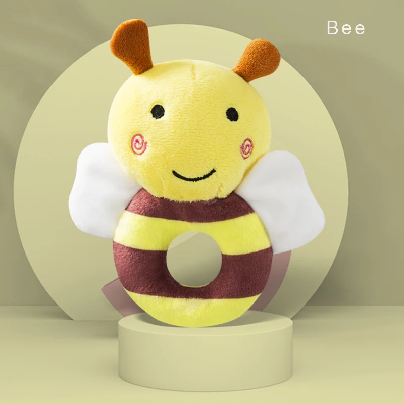 Infant Shaker Ring Rattle Baby Plush Rattle Teether Set Sensory Baby ...