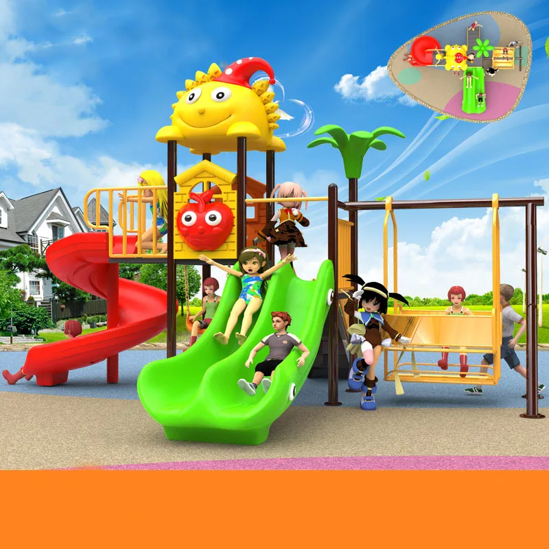 Kindergarten Colorful Kids Outdoor Small Plastic Slide