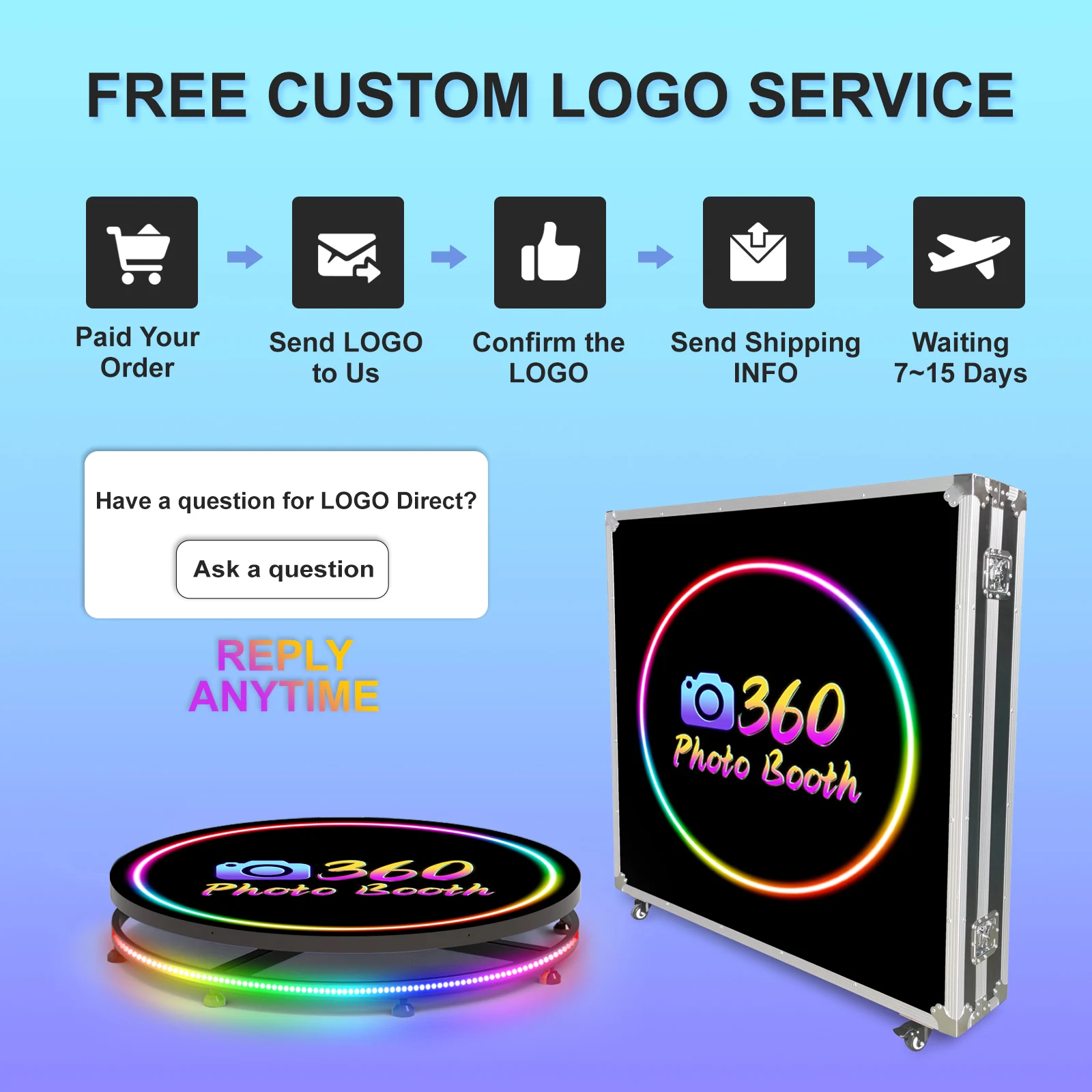 Spin Degree 100cm 369 3d Ring Light Selfie Wedding Portable Video ...