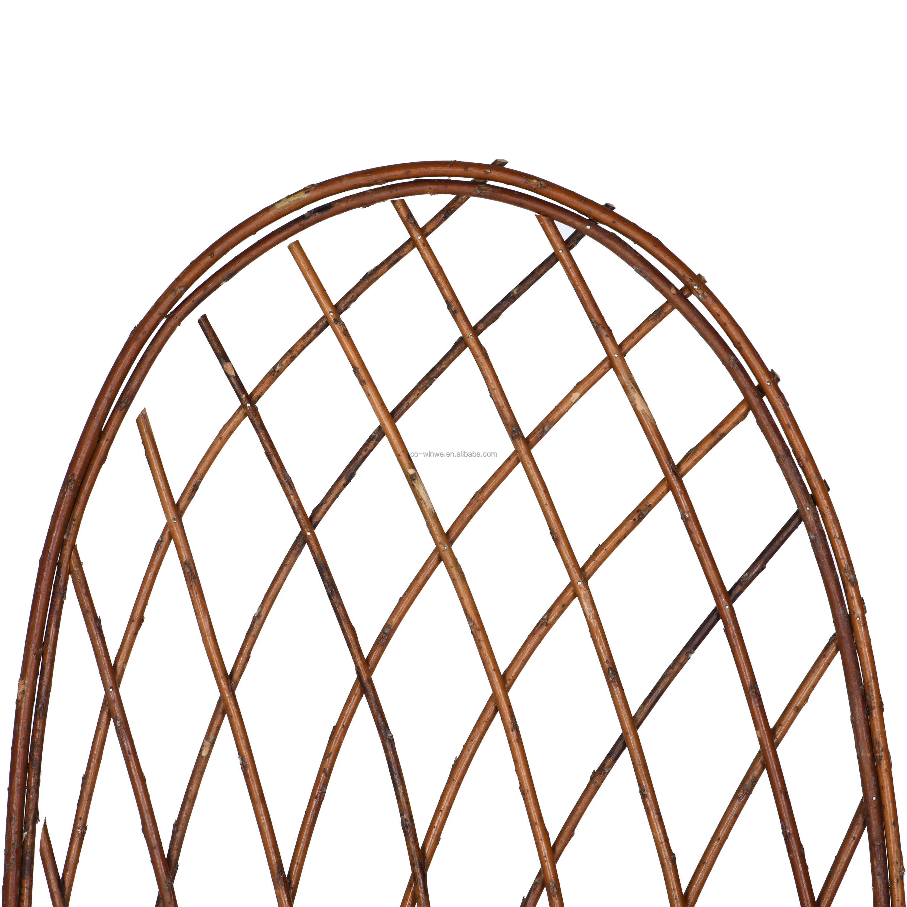Frame Willow Garden Trellis Round Top Wall Panel Wooden Plant Climb ...