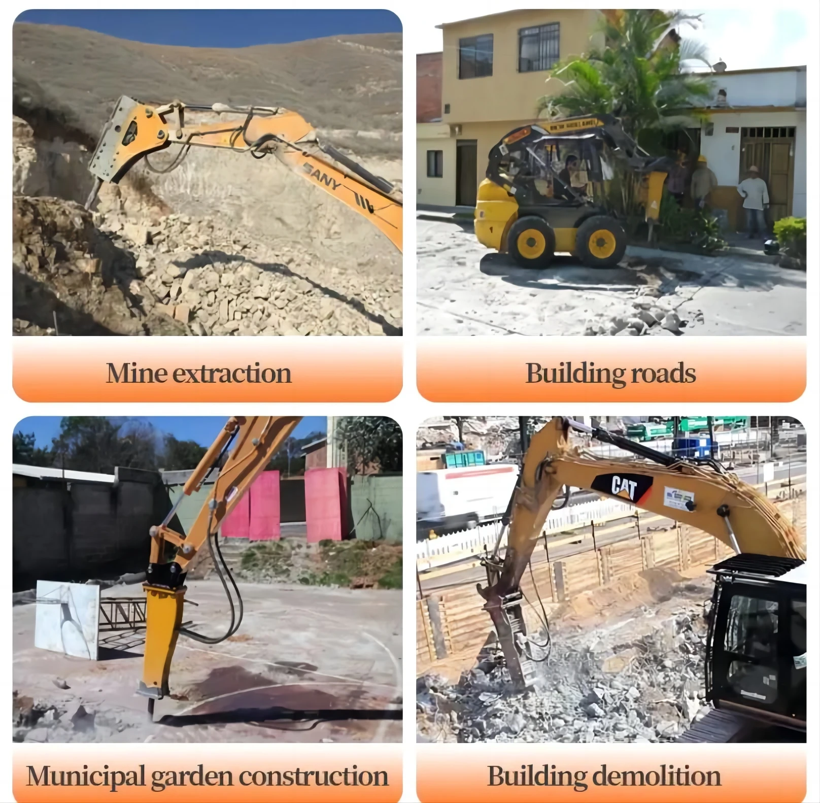 JCB 3CX 4CX Case 750 Backhoe Loader Excavator Hydraulic Rock Breaker ...