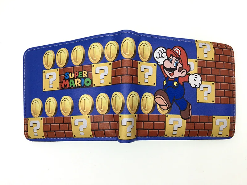 49 Design High Quality Mario Short Regular Bifold Pu Wallet With Zipper ...