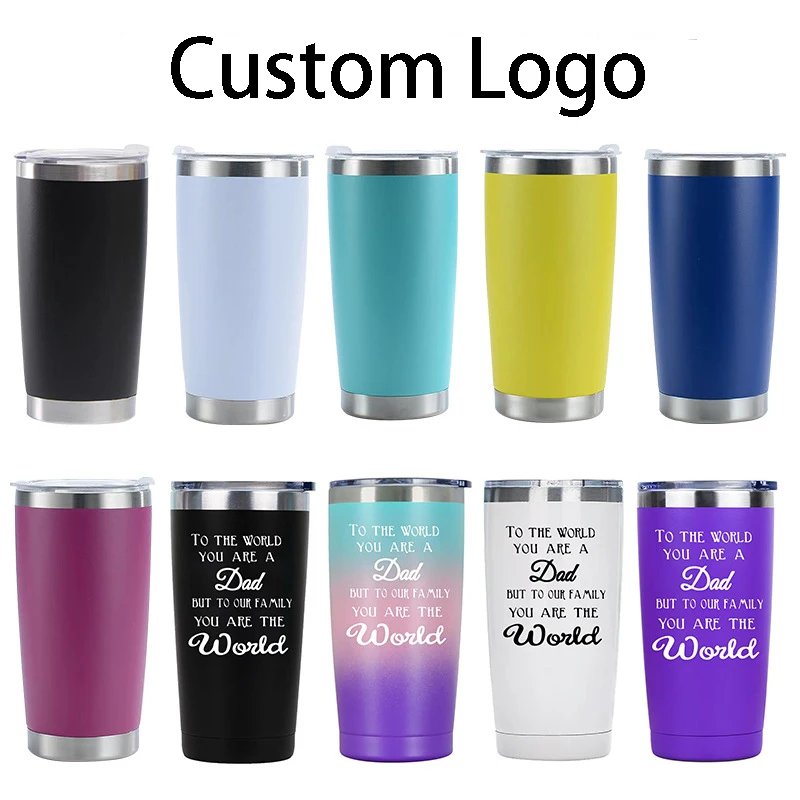 Custom Laser Engraved Powder Coat Flask Car Cup 20oz/30oz