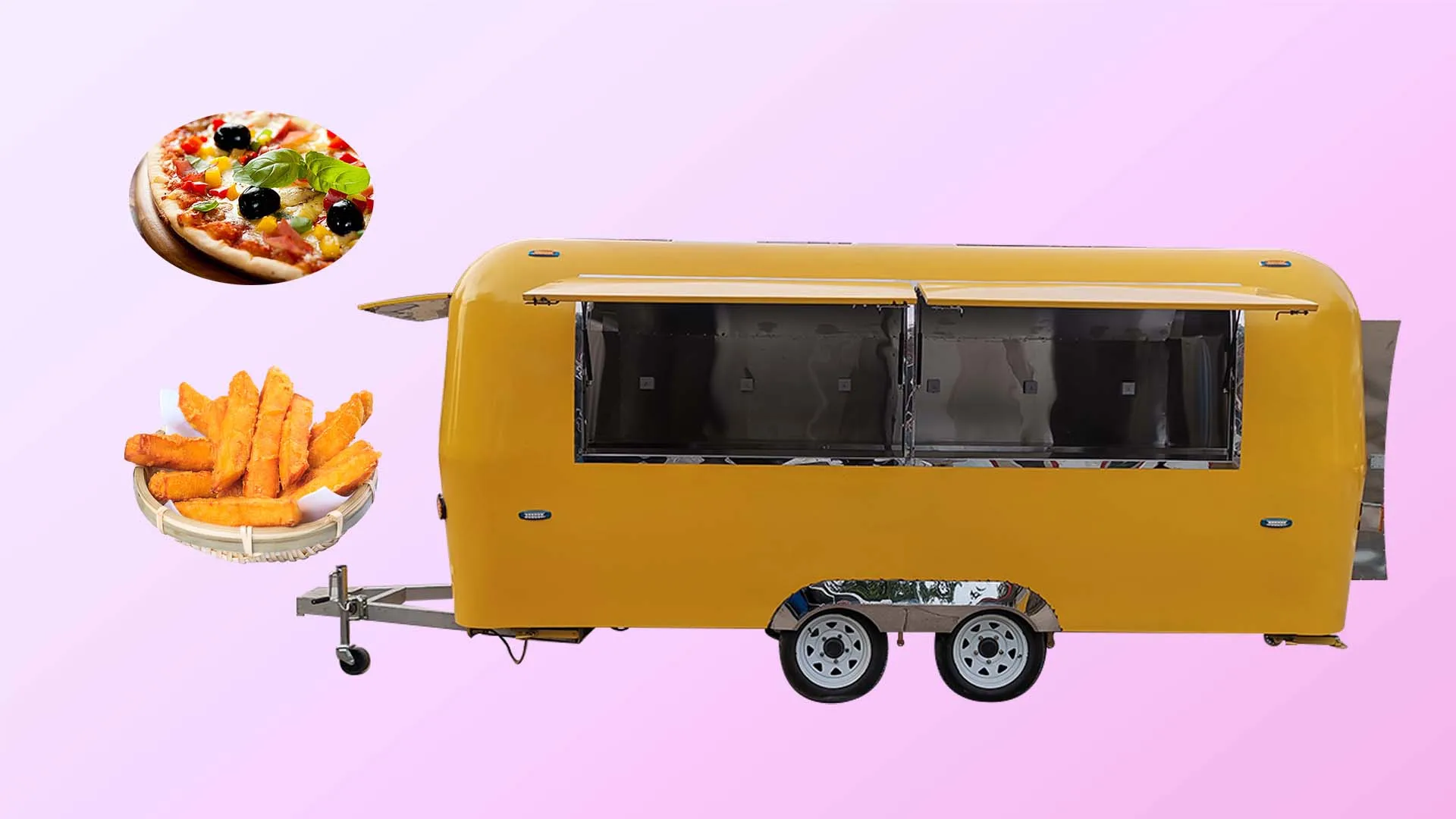 2024 Customized Food Carts/trailer/ Ice Cream Truck With 2 Wheels Mini ...