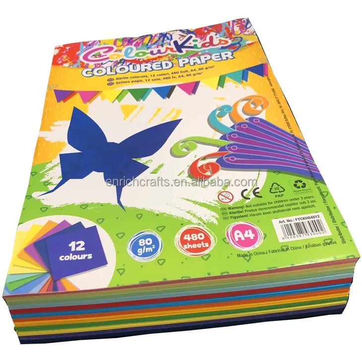 150 Gsm Multi Colorful Wood Pulp Paperboard Craft Paper Colorful Paper ...