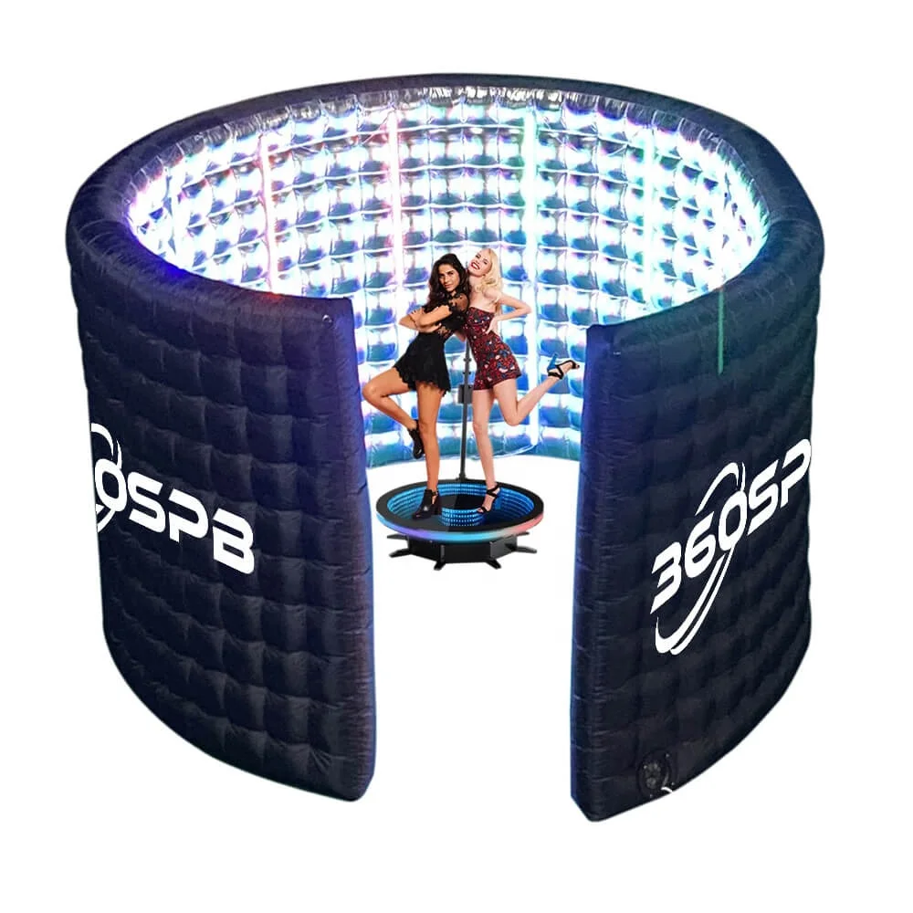 10ft X 8ft Hot Selling Spiral Circle Inflatable LED 360 Photo Booth ...
