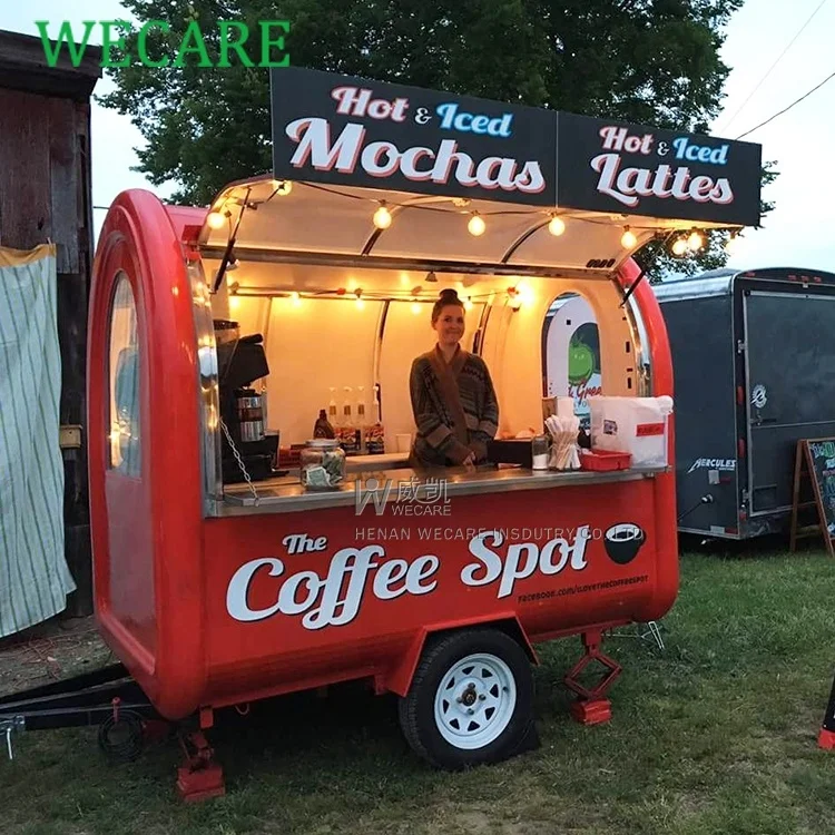 WECARE Street Fiberglass Mini Mobile Coffee Ice Cream Cart