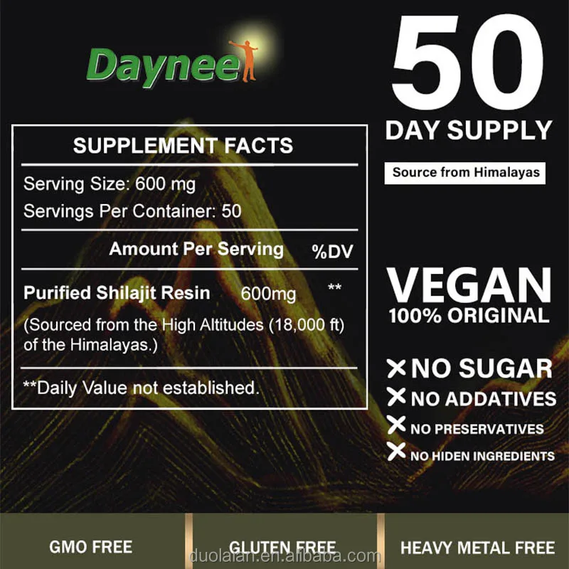 Pure Himalayan Organic Shilajit - Ayurvedic Herbal Liquid Supplement OEM