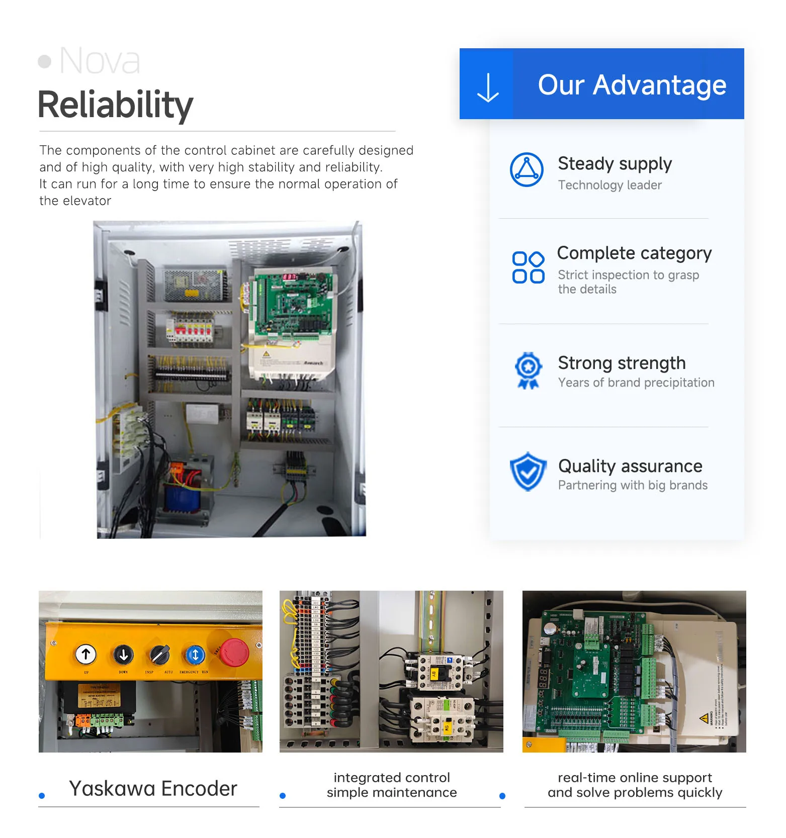 11kw Monarch 220V 380V Elevator Integrated Lifts Control Systems Cabinet