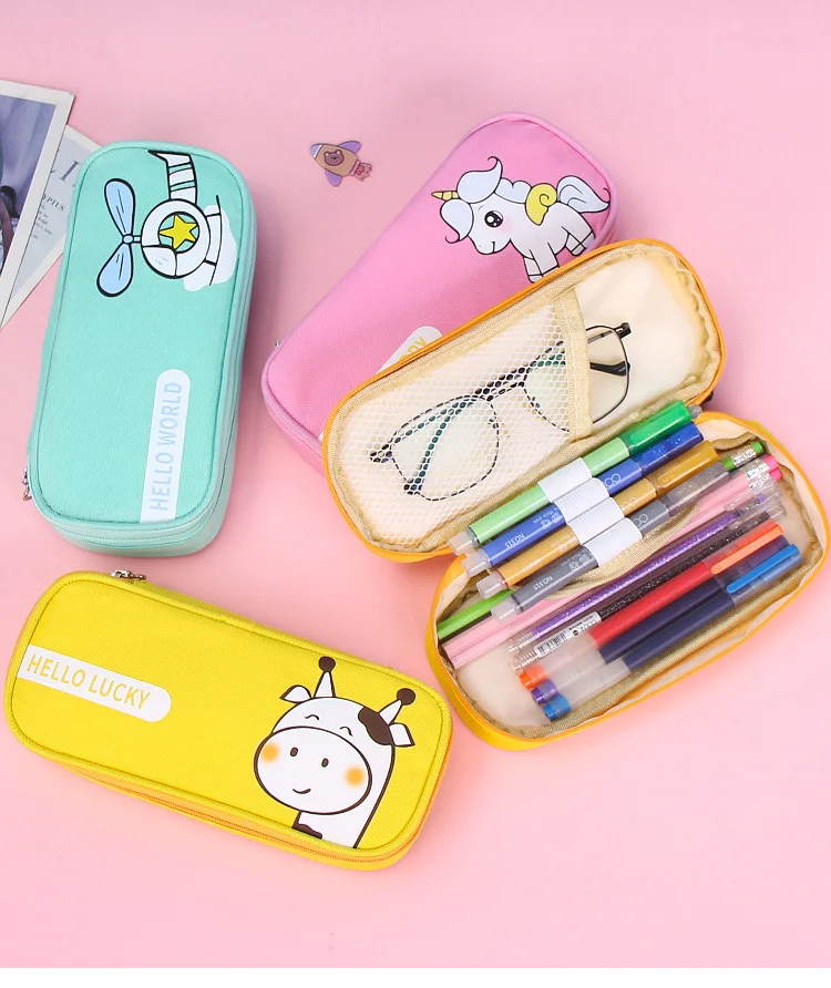 Wholesale Cartoon Unicorn Pencil Case - Large Capacity