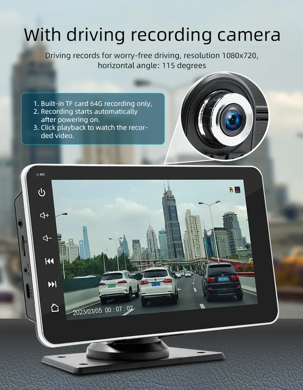 Universal 7 Inch Radio Multimedia Carplay Android Auto Wireless Car ...