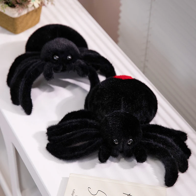 Soft Plush Simulated Black Spider Doll Filled with Spider Animals ...