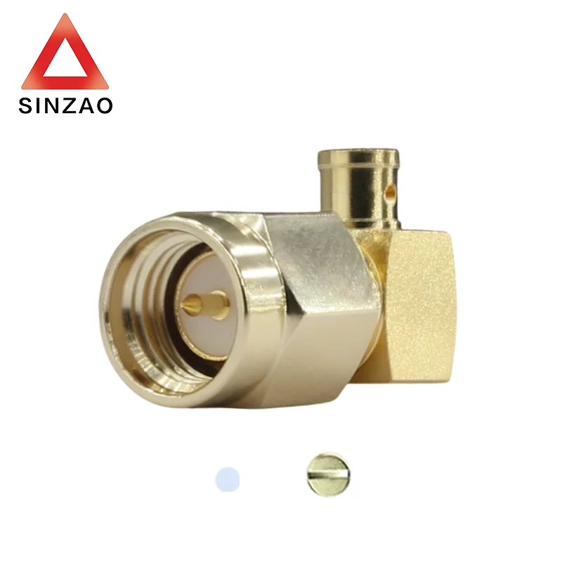 SINZAO SMA-JWB2 RF Plug SMA Male Right-Angle Plug Compatible with RG405 ...