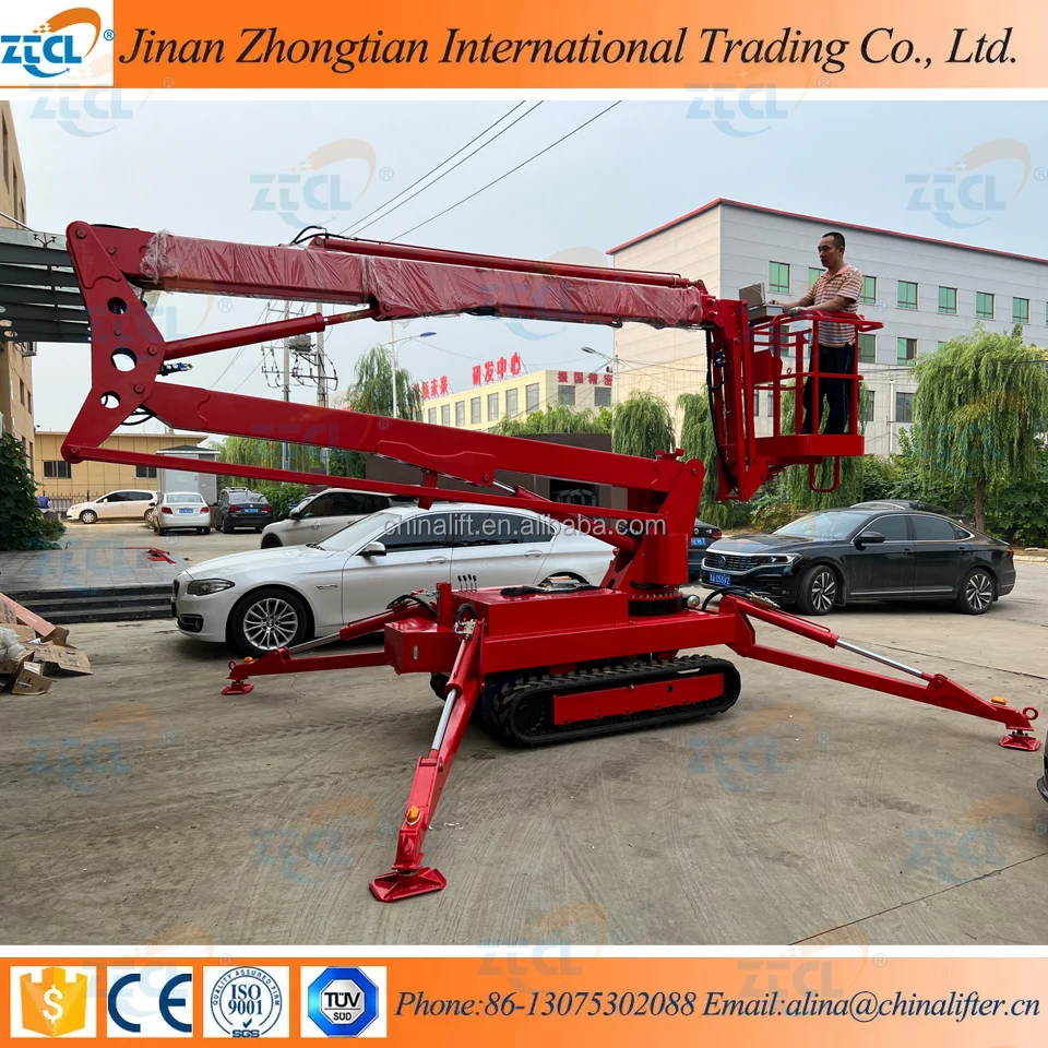 Rubber Crawler Self Propelled Boom Lift Platform - Factory Price