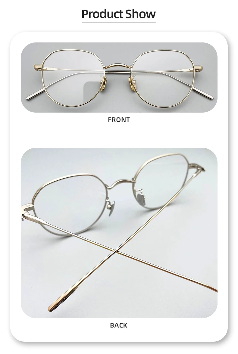 OEM 2024 New Round Face Transparent Metal Frame Full Frame Fashion Men ...