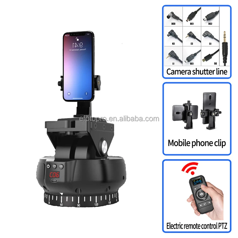 Motorized Rotating Panoramic Head Remote Control Pan Tilt Head With ...