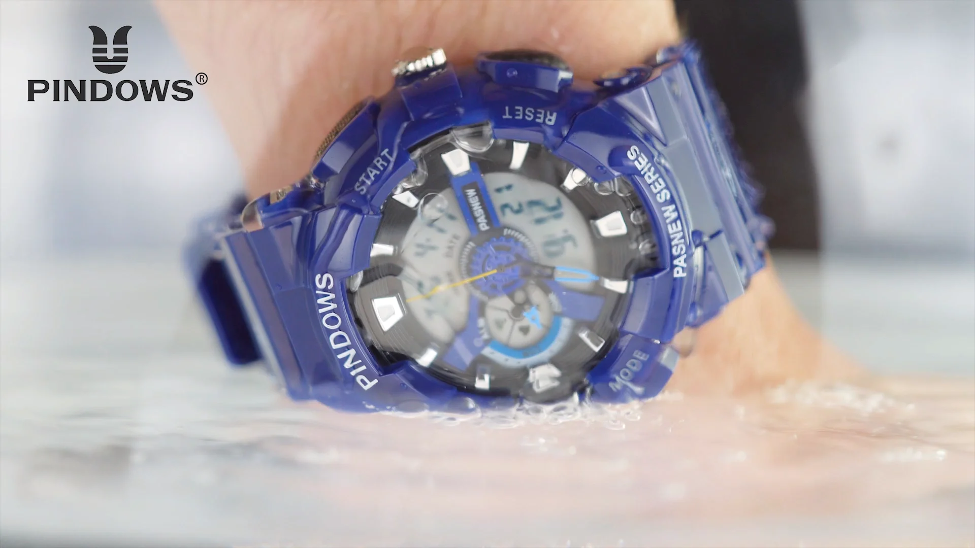 Pindows Waterproof Complete Calendar Rubber Analog Luxury Casual Sport Unisex Wristwatch Led ...