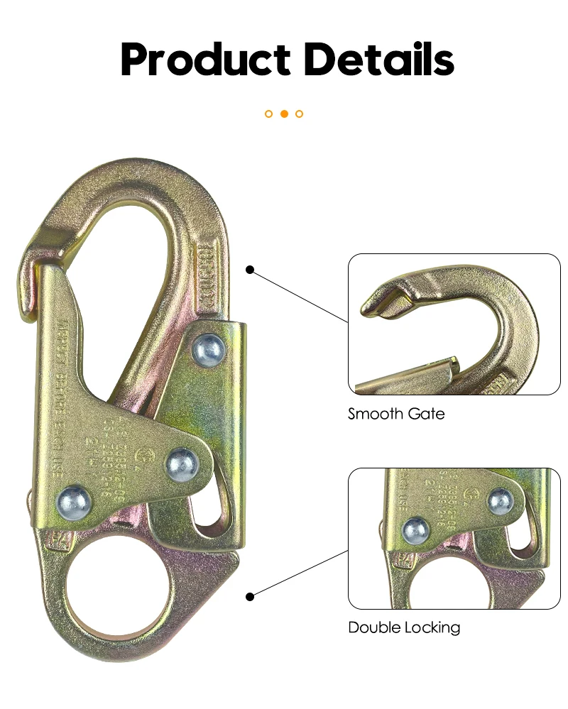 ANSI Safety Rope Lifeline with Shock Absorber & Rope Grab
