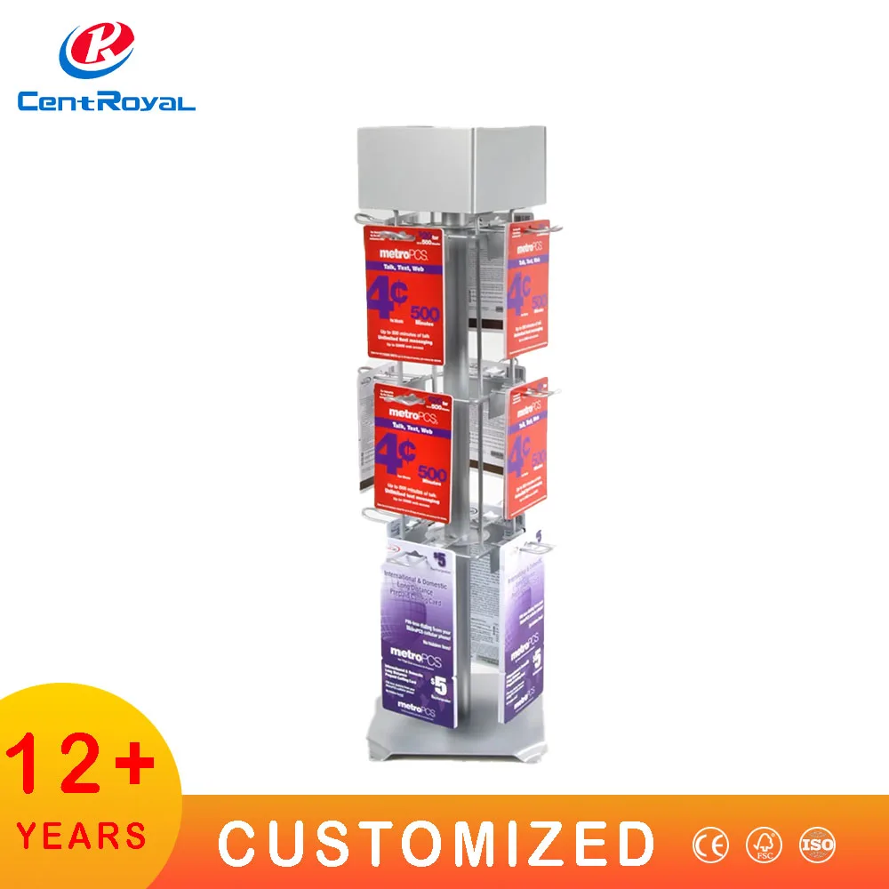 Spinning OEM Design Metal Rotating Display Stand for Dvds