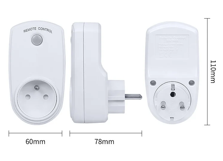 Hot Sell Socket With Rf Remote Control Battery Powered Plug Socket ...