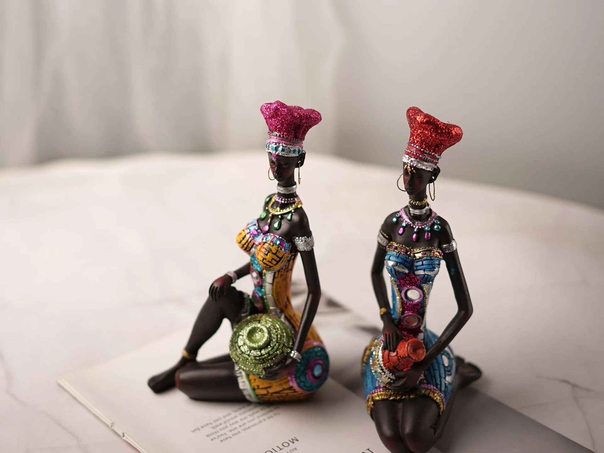 Creative European-Style Alien Character Sculpture African Black ...