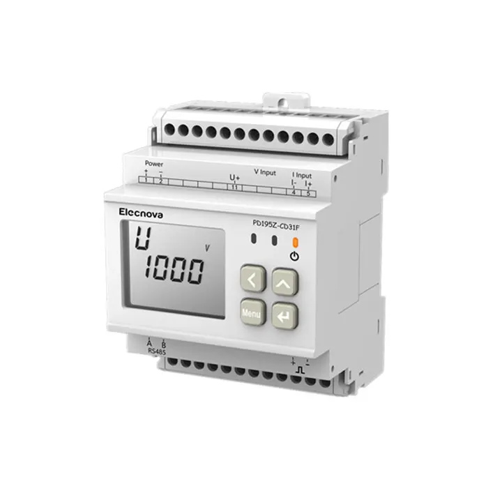 Din Rail Mounted DC 1000V Volt Input Solar Energy Meter