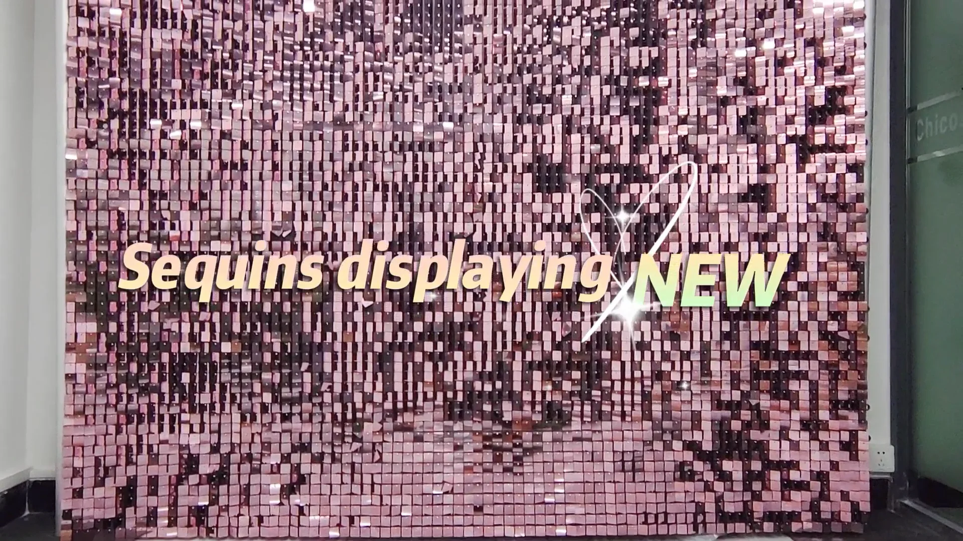 Customized Sequin Wall Pink Panels High Quality Shimmer Wall Backdrop ...