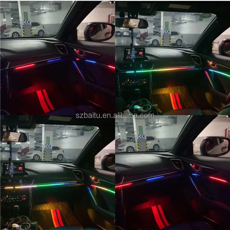 18in1 Ambient Light Car Interior Led Acrylic Guide Fiber Optic Strips ...