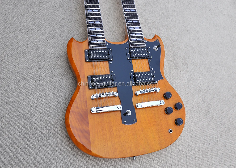 Flyoung Double Neck Electric Guitar - 6 & 12 Strings, Right Handed ...