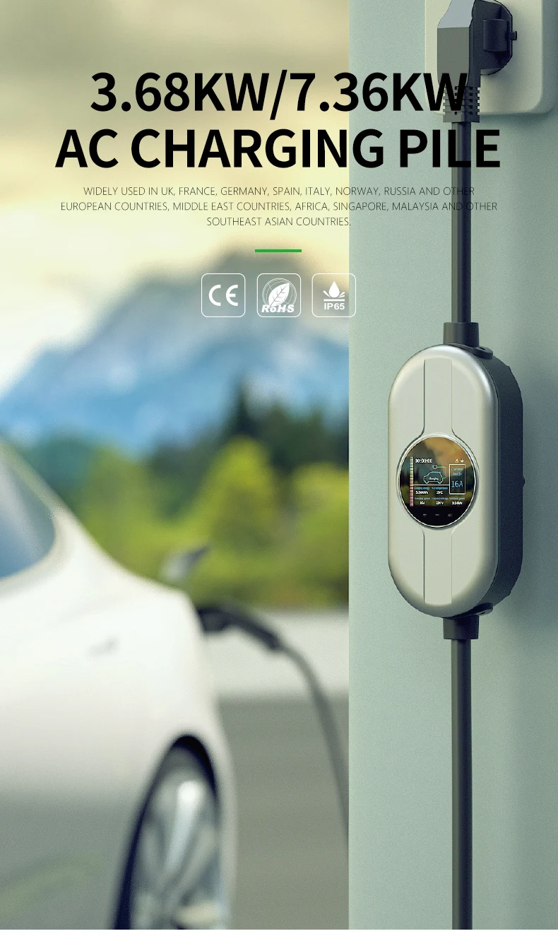 Ip65 32a 230v 7kw Home Charging Pile Charger Wallbox Charging Pile Column 7kw 11kw 22kw Ac Fast ...