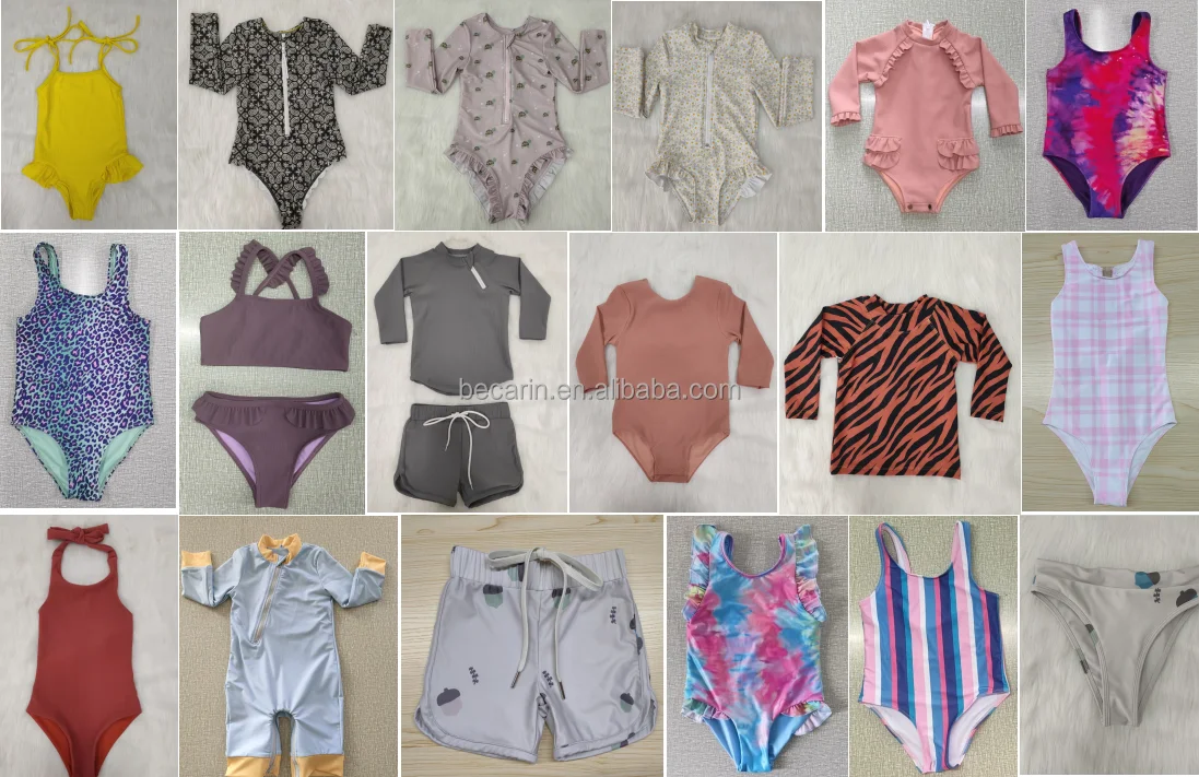 Becarin 2022 Children Swimwear Lovely Baby Swimsuits Little Girls and ...