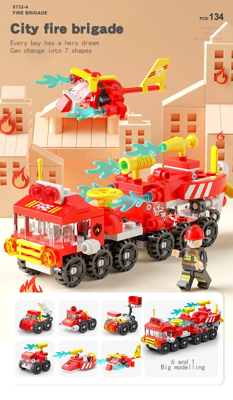 LELE BROTHER Mini City Street View Building Blocks Set