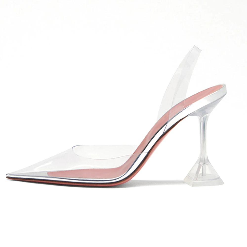 Transparent High Heels - Lucite Perspex Glass PVC Shoes