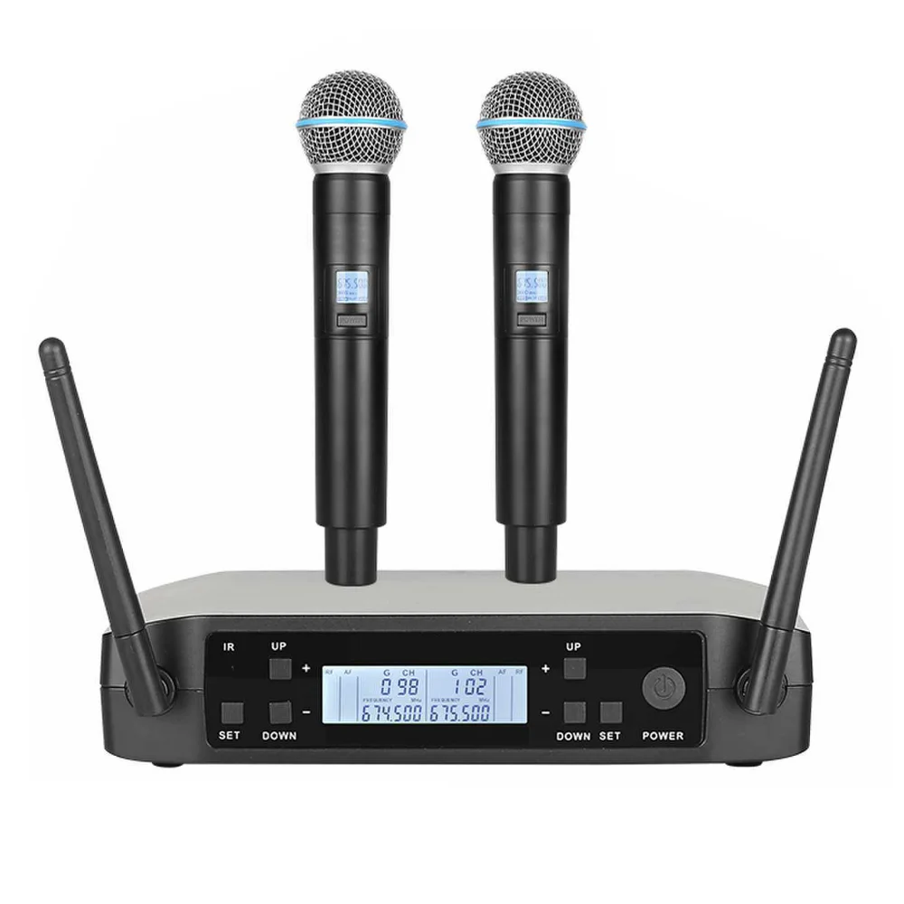 GLXD4 Microphone Wireless System, Plug and Play No Setup Required, Suitable For Parties And ...