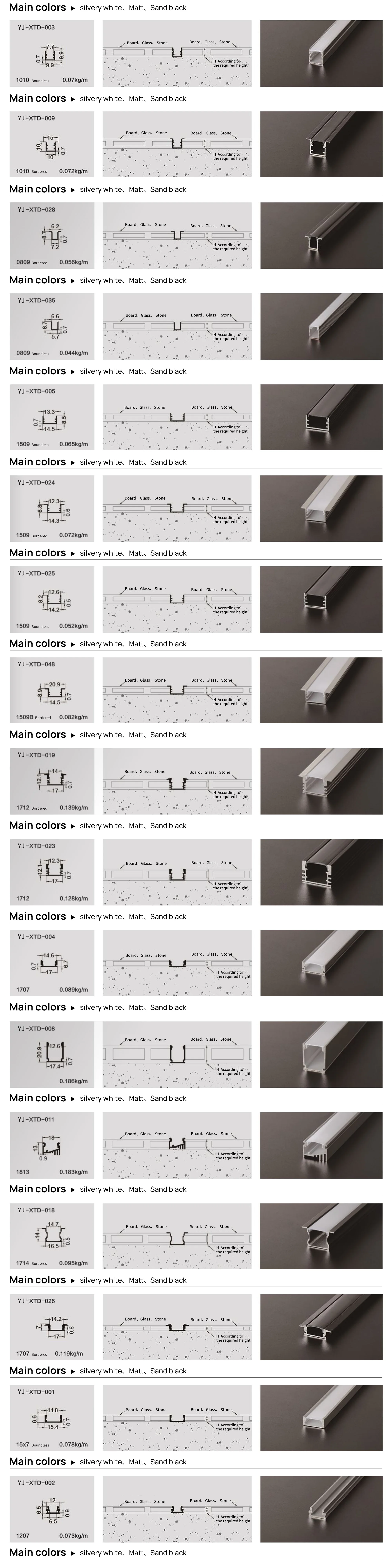 Prolink Metal Black Led Channel System Aluminum Extrusion Profile For ...