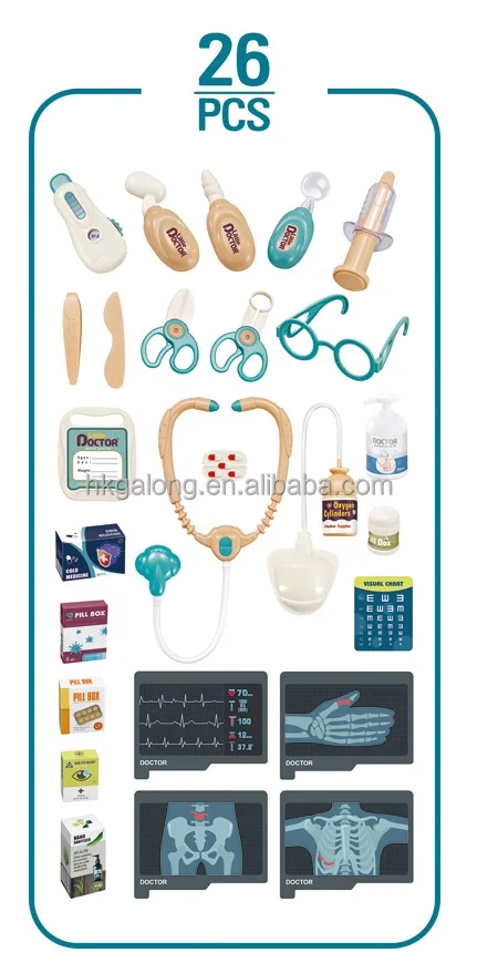 Medical Equipment Small Clinic Combination Kids Pretend Family Doctor ...