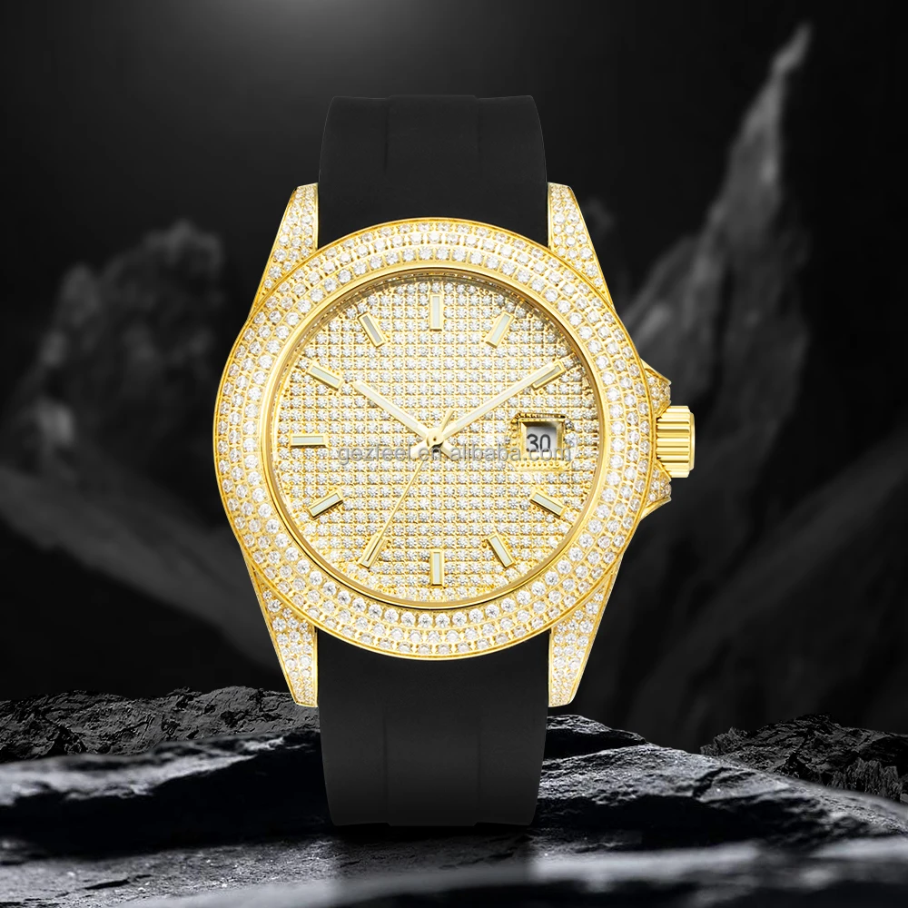 Men's Fashion Hip-Hop Style Rapper Diamond Wrist Watch