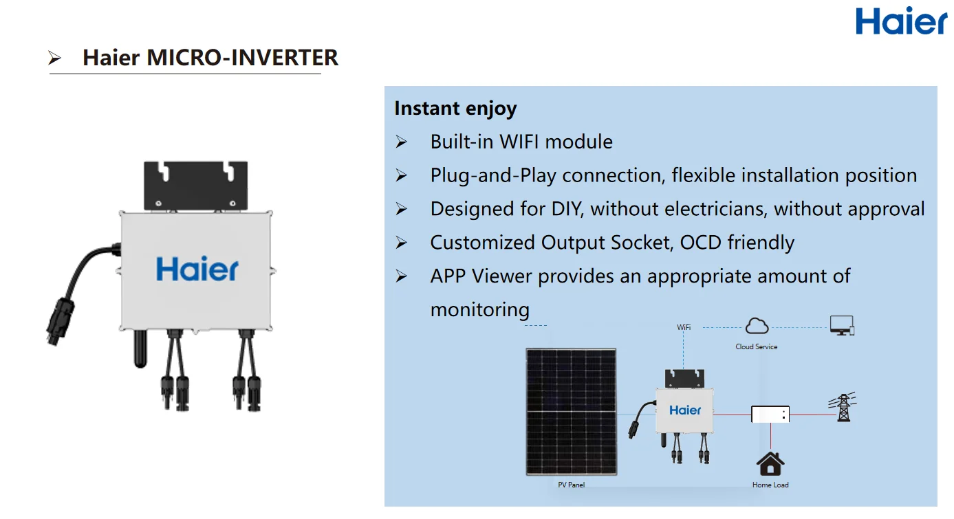 Plug And Play Balcony Solar System 400w 600w 300w 800w 1200w Micro ...